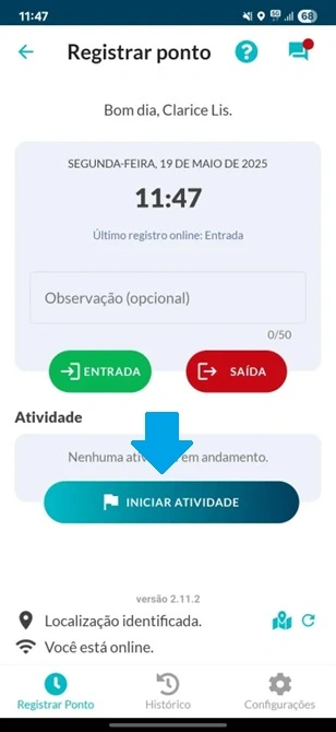 Registro De Atividades Do Colaborador – Via App – Genyo
